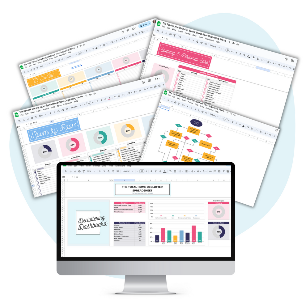 The Total Home Declutter Spreadsheet – Organizing Moms Shop