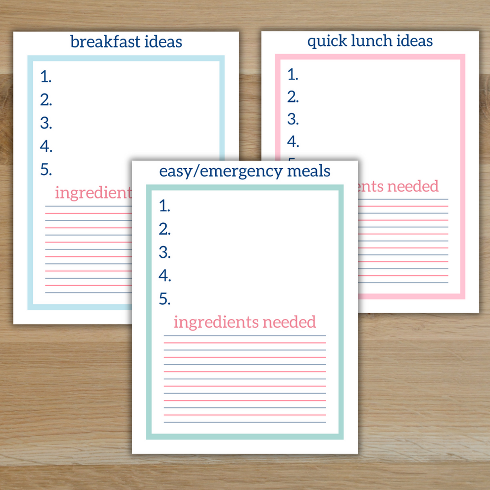 The Ultimate Rotating Meal Plan Workbook System - Printable Set ...